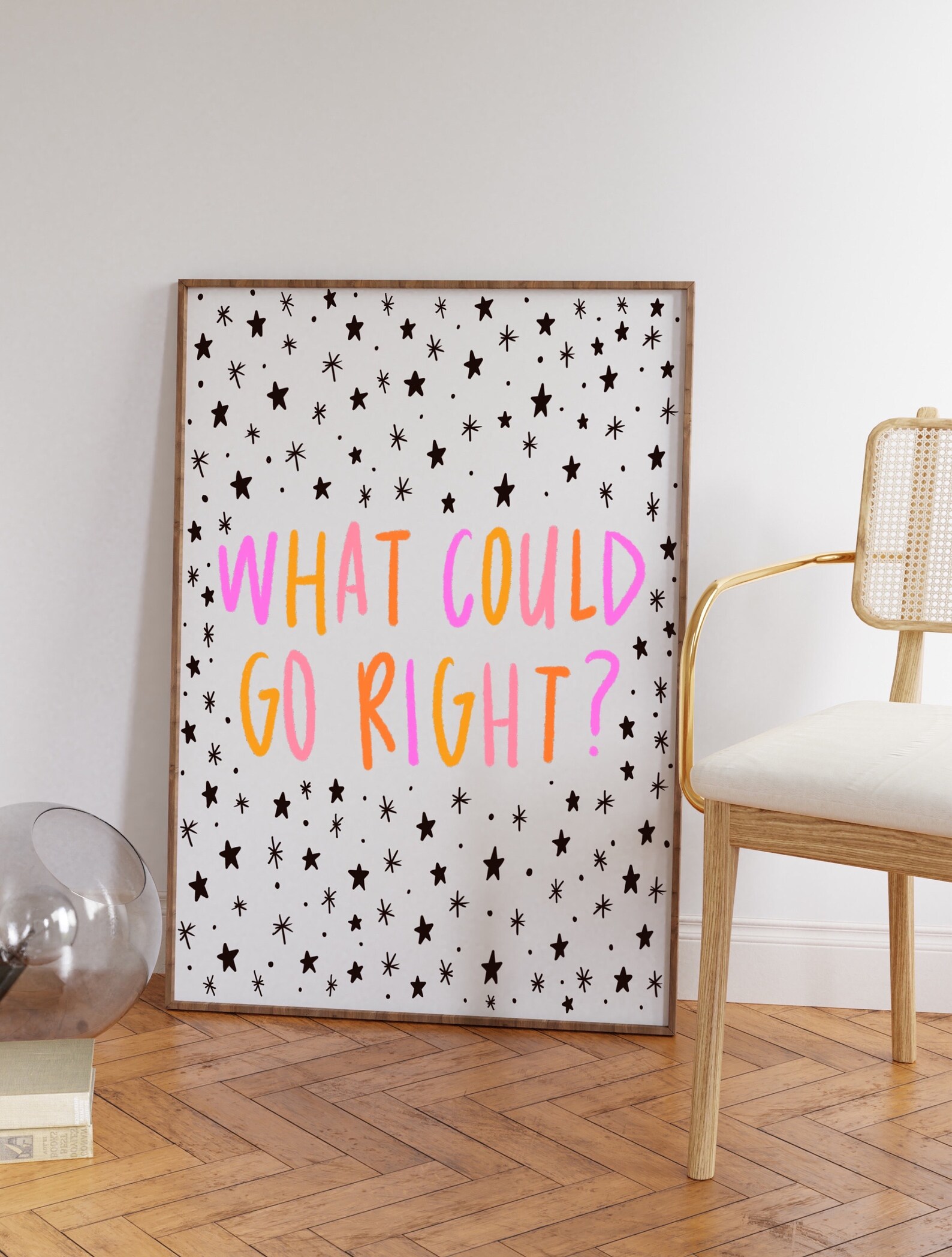 Digital Art, Vivid Trendy Pink, Electric, Print Posters, Large Wall Art ...