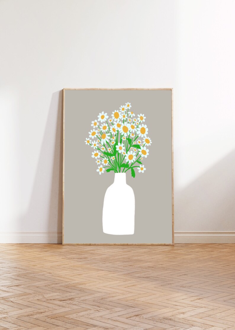 Digital Download Art, Flowers in a Vase Art, Trendy Large Wall Art ...