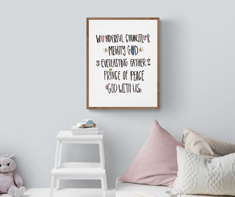 Digital Names of God Print Isaiah Print Jesus Art Print - Etsy