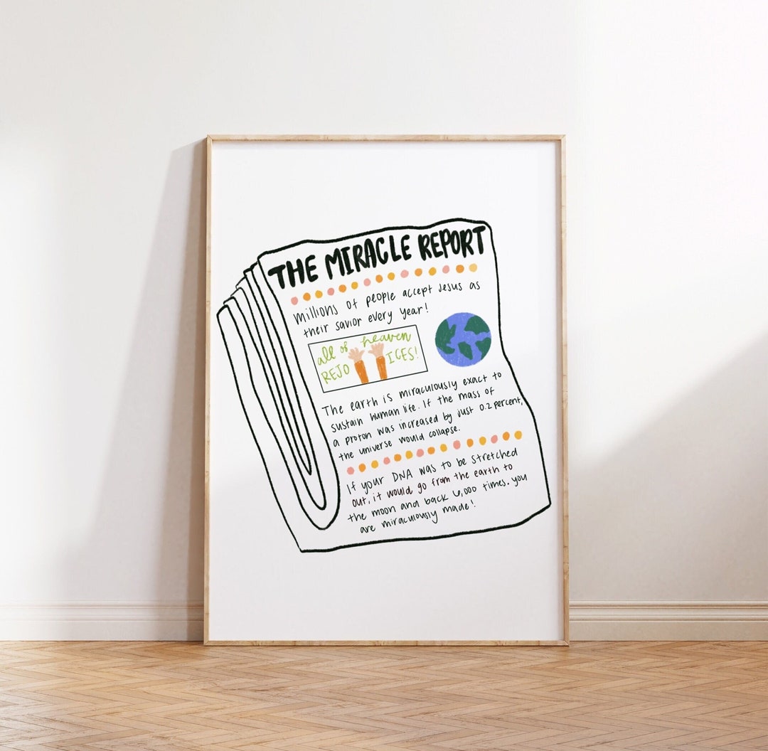 Christian Digital Art, Downloadable Printable, Miracles, Large Poster ...