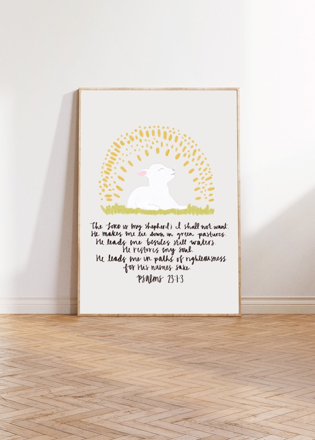 Digital Psalm 23 Print, Digital Art, Small and Large Wall Art ...