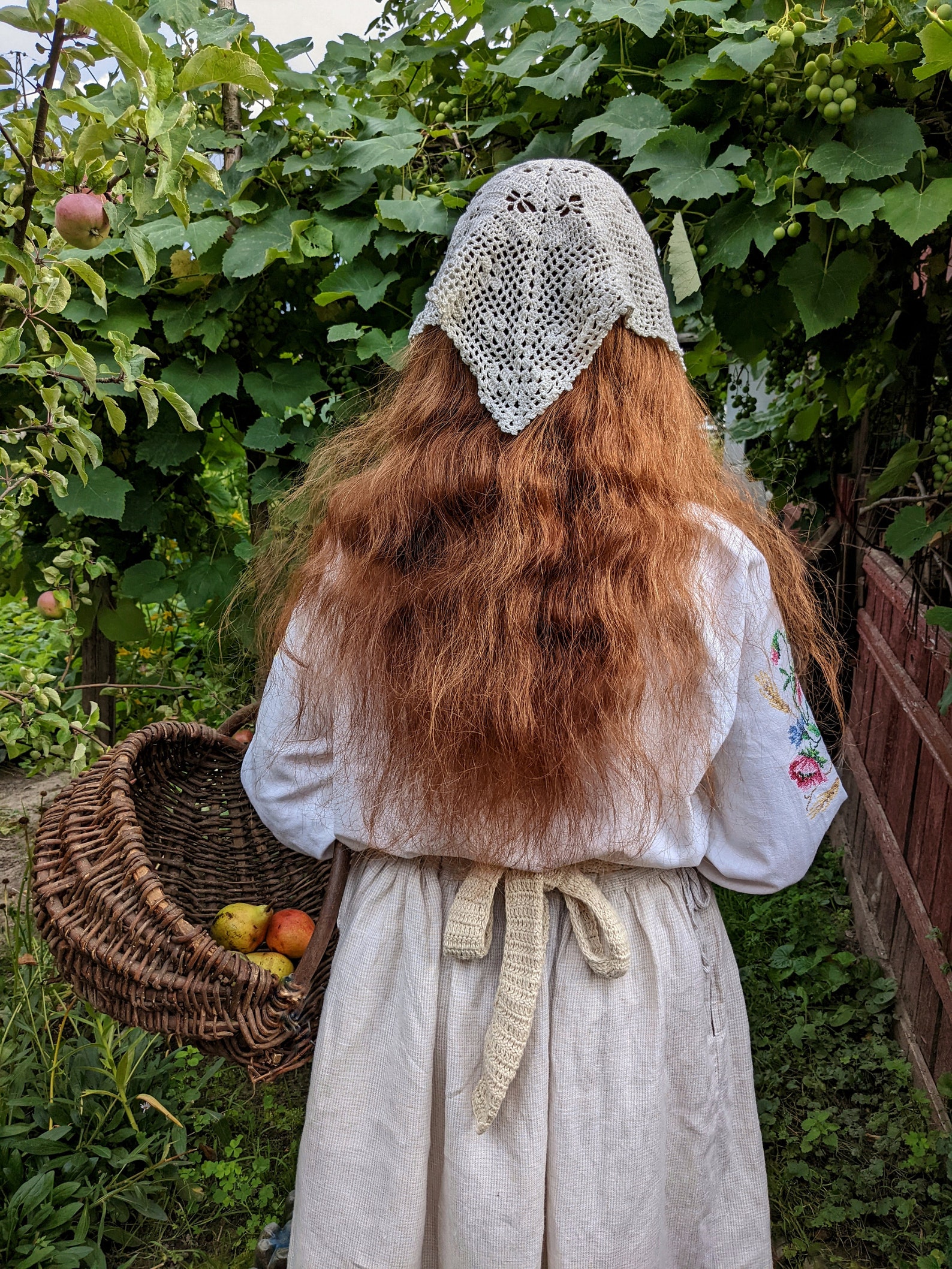 Kerchief Crochet Kerchief Cottagecore Cotton Kerchief Lace - Etsy