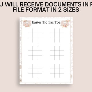 Christian Tic Tac Toe Printable Game | Easter Tic Tac Toe | Sunday ...