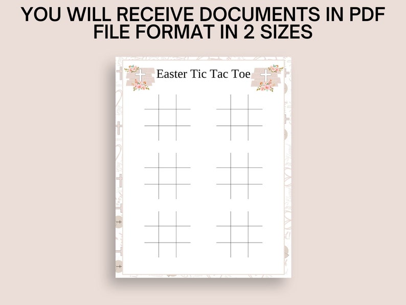 Christian Tic Tac Toe Printable Game | Easter Tic Tac Toe | Sunday ...