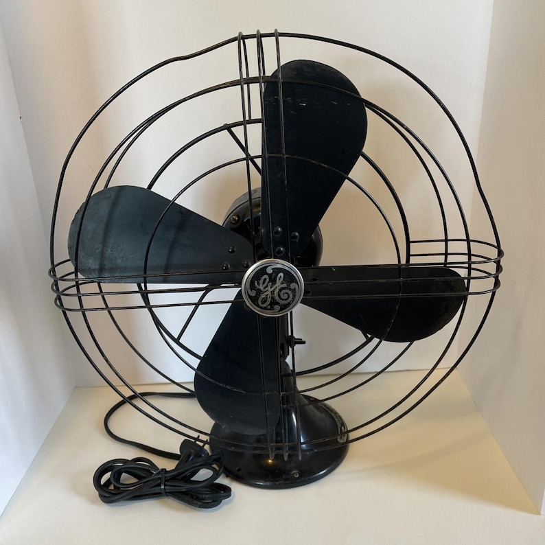 1938 GE 16" Blade 78X233 60 Amp Art Deco Industrial Grade Fan Tested ...