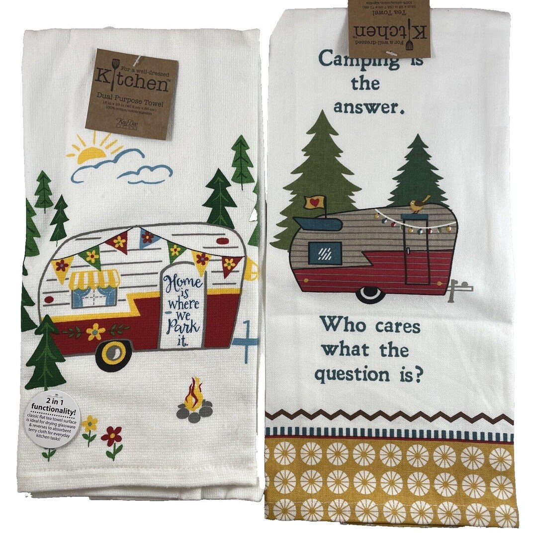 Kay Dee Designs Retro Camper RV Bundle Kitchen Towels 1 Dual Purpose 1 ...