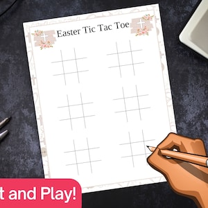 Christian Tic Tac Toe Printable Game | Easter Tic Tac Toe | Sunday ...