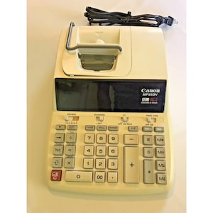 Canon MP25DV Desktop 12 Digit 2 Color Printing Calculator With Clock ...