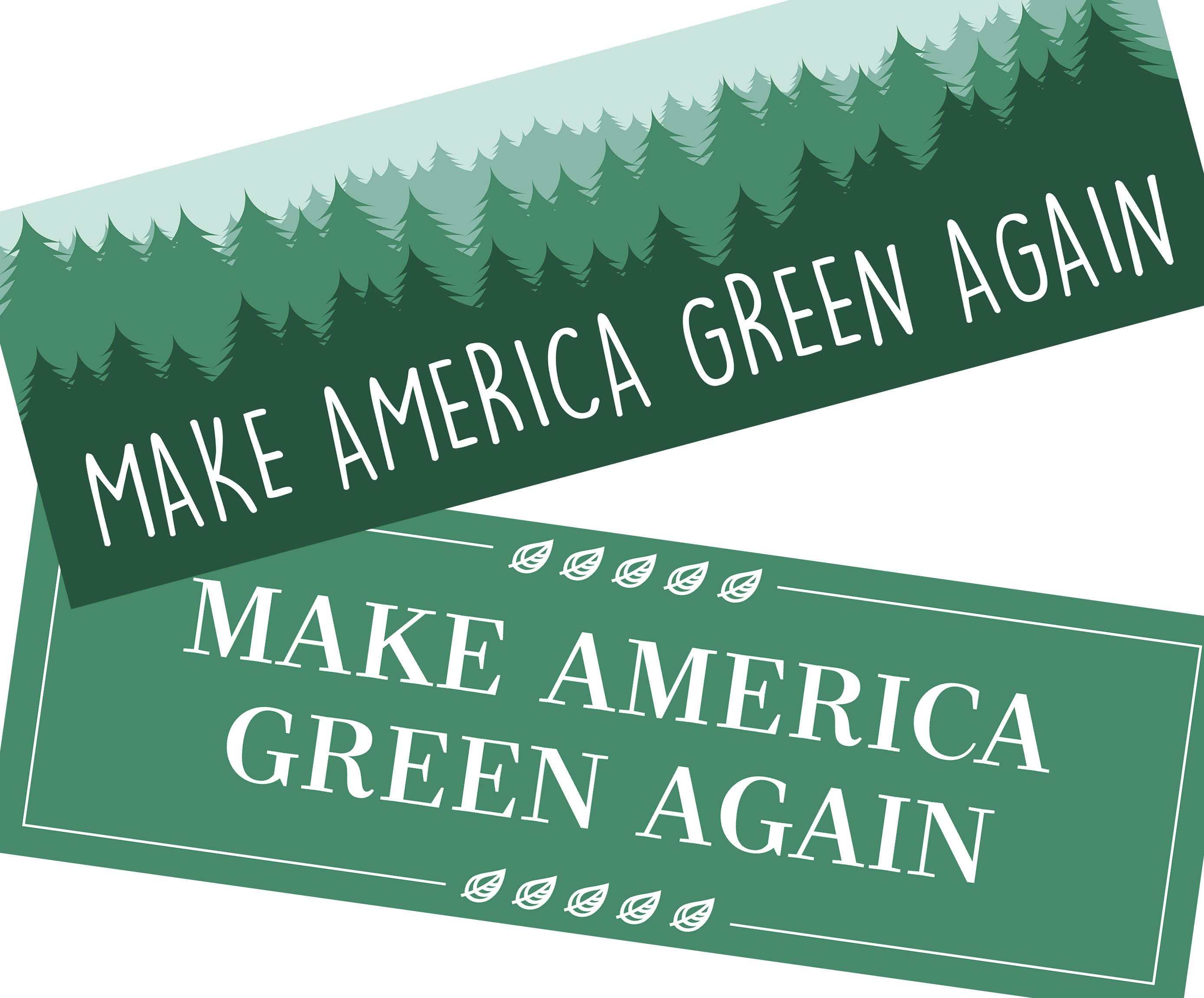2 Pack Make America Green Again Bumper Stickers Funny Stickers Green Stickers Anti Trump ...