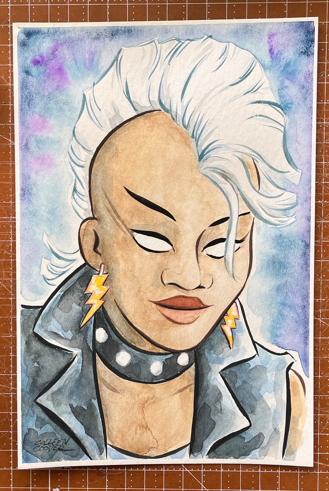 Original Art: X-men Mohawk Storm Watercolor Illustration by Colleen ...