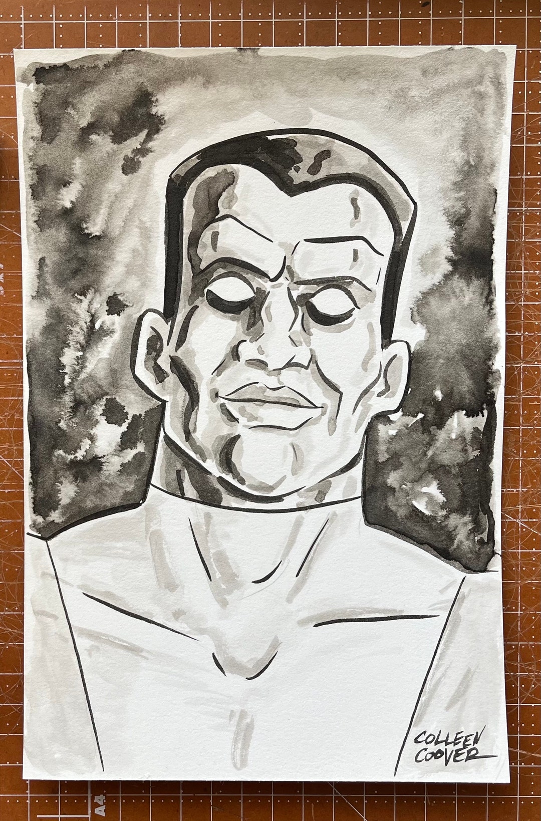 Original Art: X-men Colossus Ink Drawing by Colleen Coover - Etsy