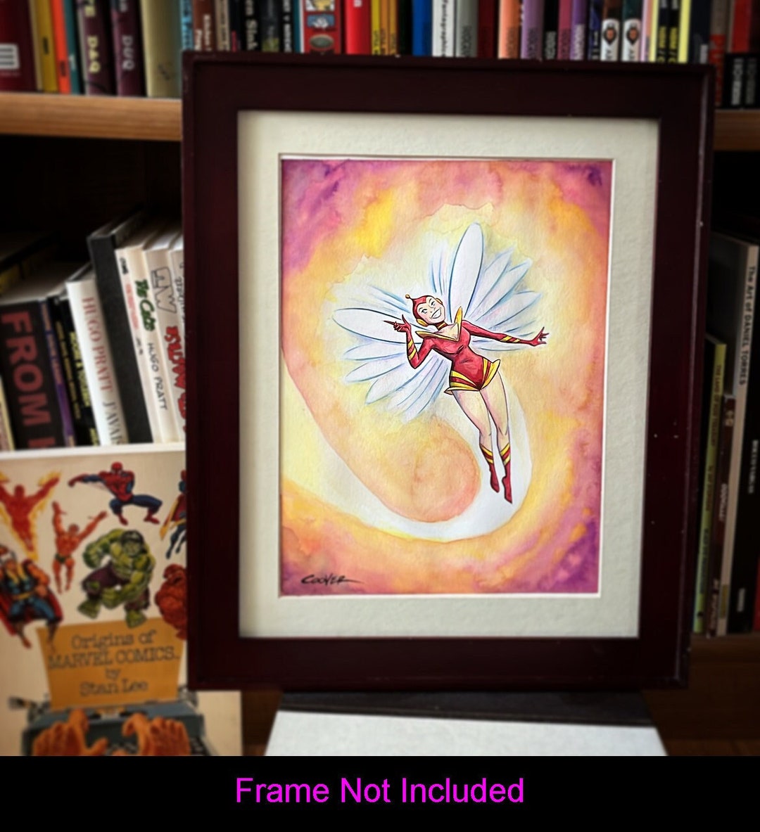 Original Art the Wasp/janet Van Dyne Watercolor and Gouache by Colleen ...