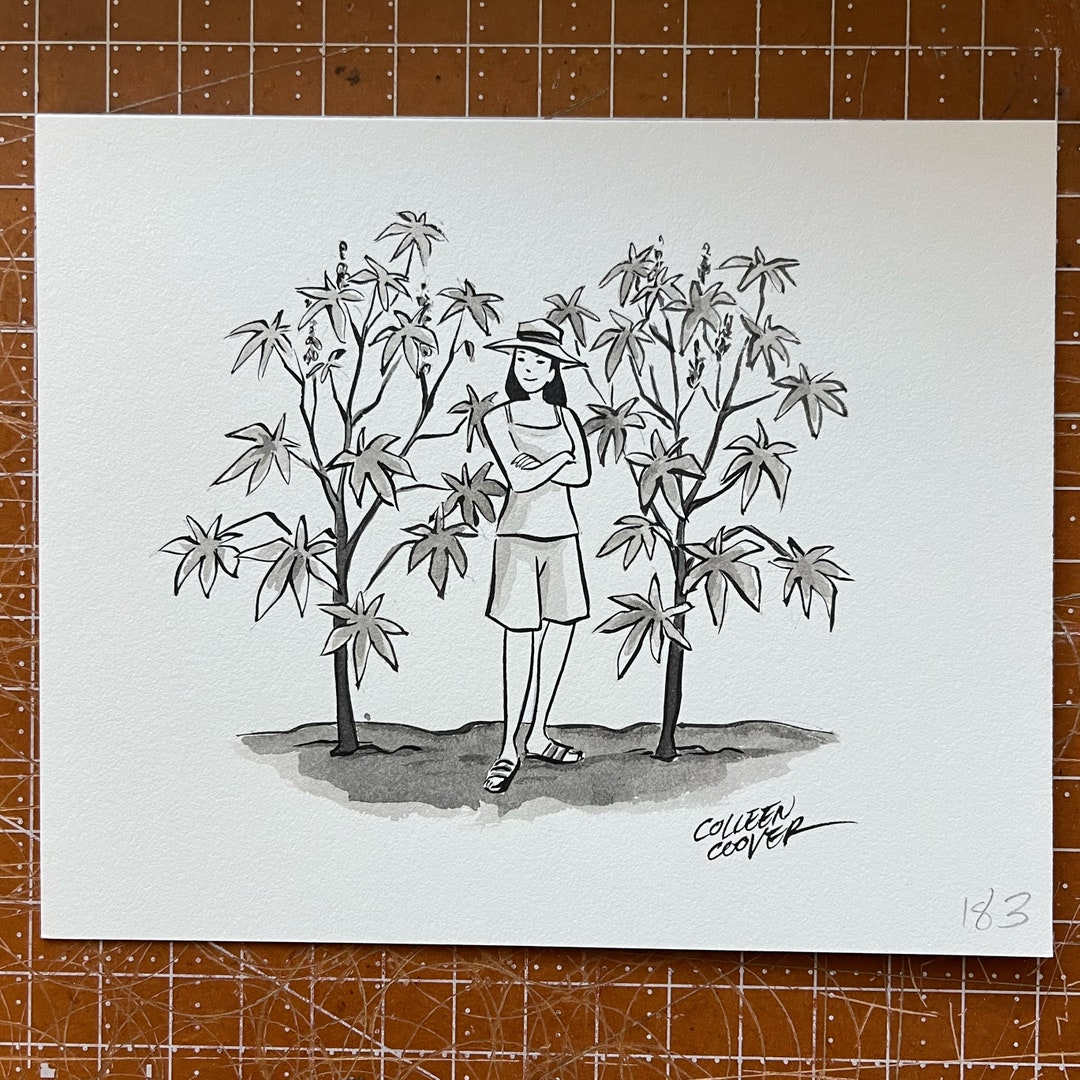 Small Trees Ink Wash Art: Small Drawing by Colleen Coover - Etsy