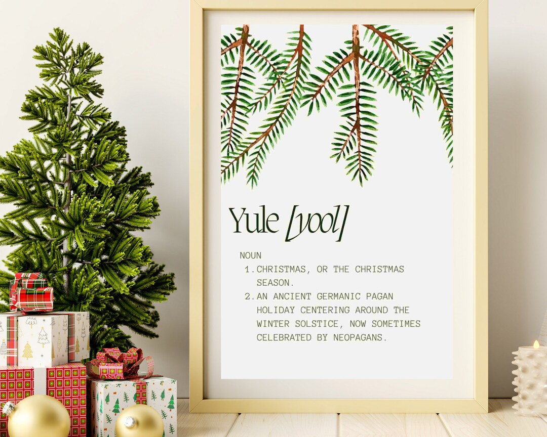 Yule Dictionary Definition| Holiday | Pagan | Digital Print | Art Print ...