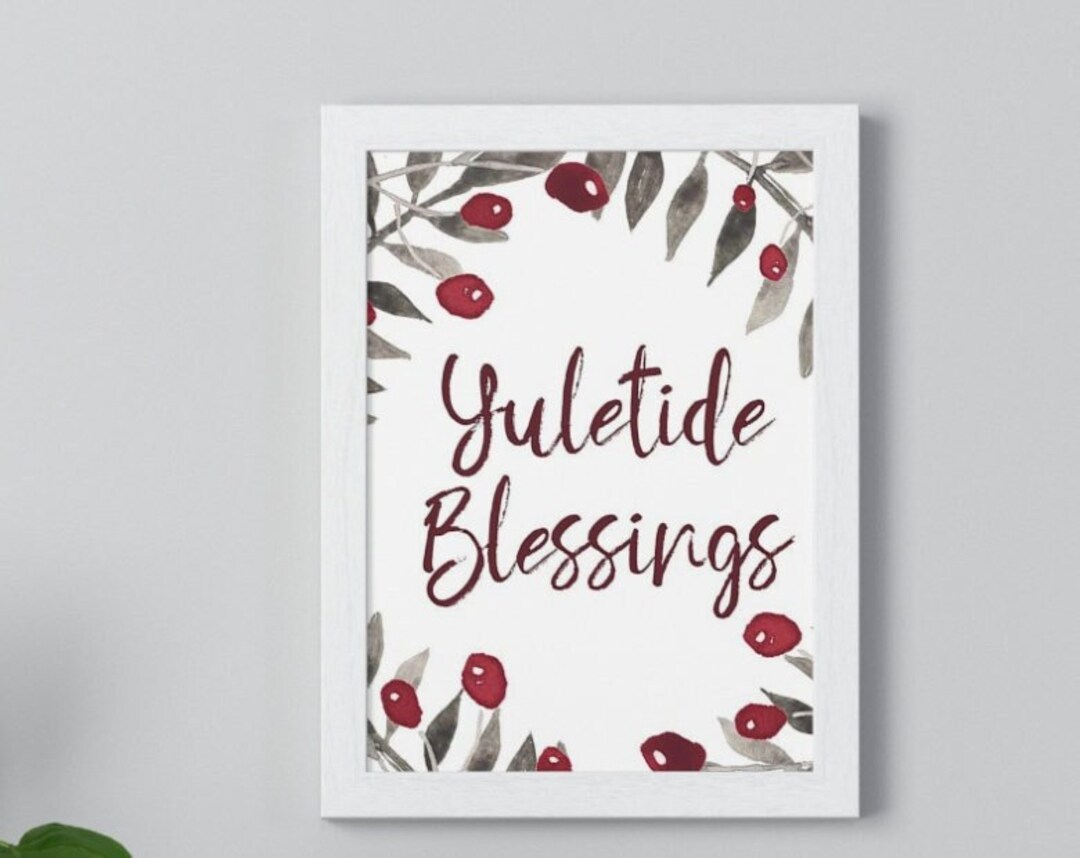Yuletide Blessing | Holiday | Pagan | Digital Print | Art Print ...