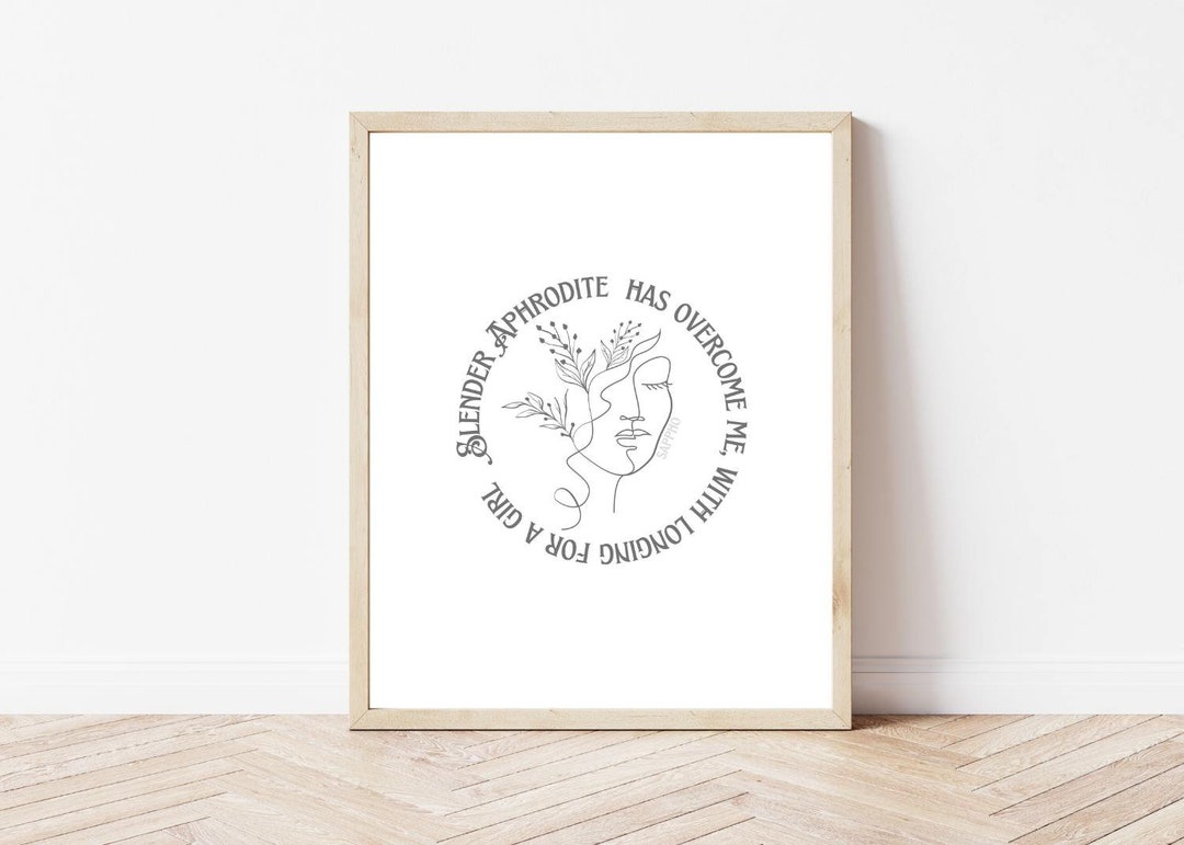 Longing for a Girl Sappho Digital Art Print, Instant Download Art Print ...