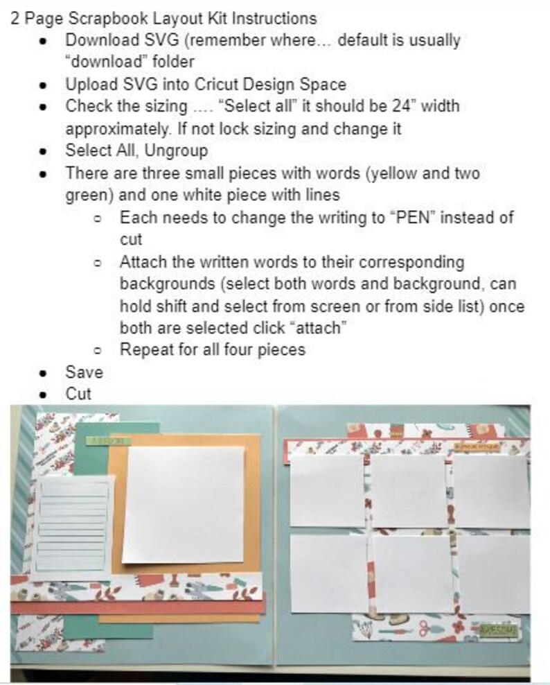 Scrapbooking 2 Page Layout SVG DIGITAL FILE - Etsy