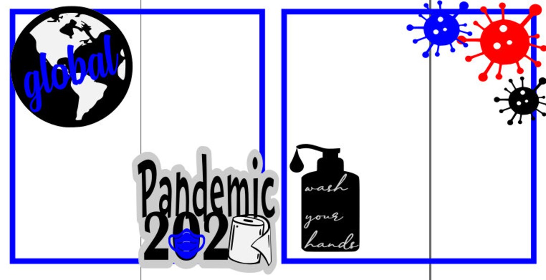 Global Pandemic Digital 2 Page Scrapbook Layout SVG DIGITAL - Etsy
