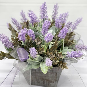 Table Centerpiece-table Floral Arrangement-purple | Etsy