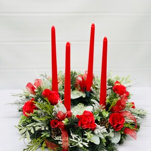 Christmas Centerpiece-table Centerpiece-advent Candle-candle Ring ...