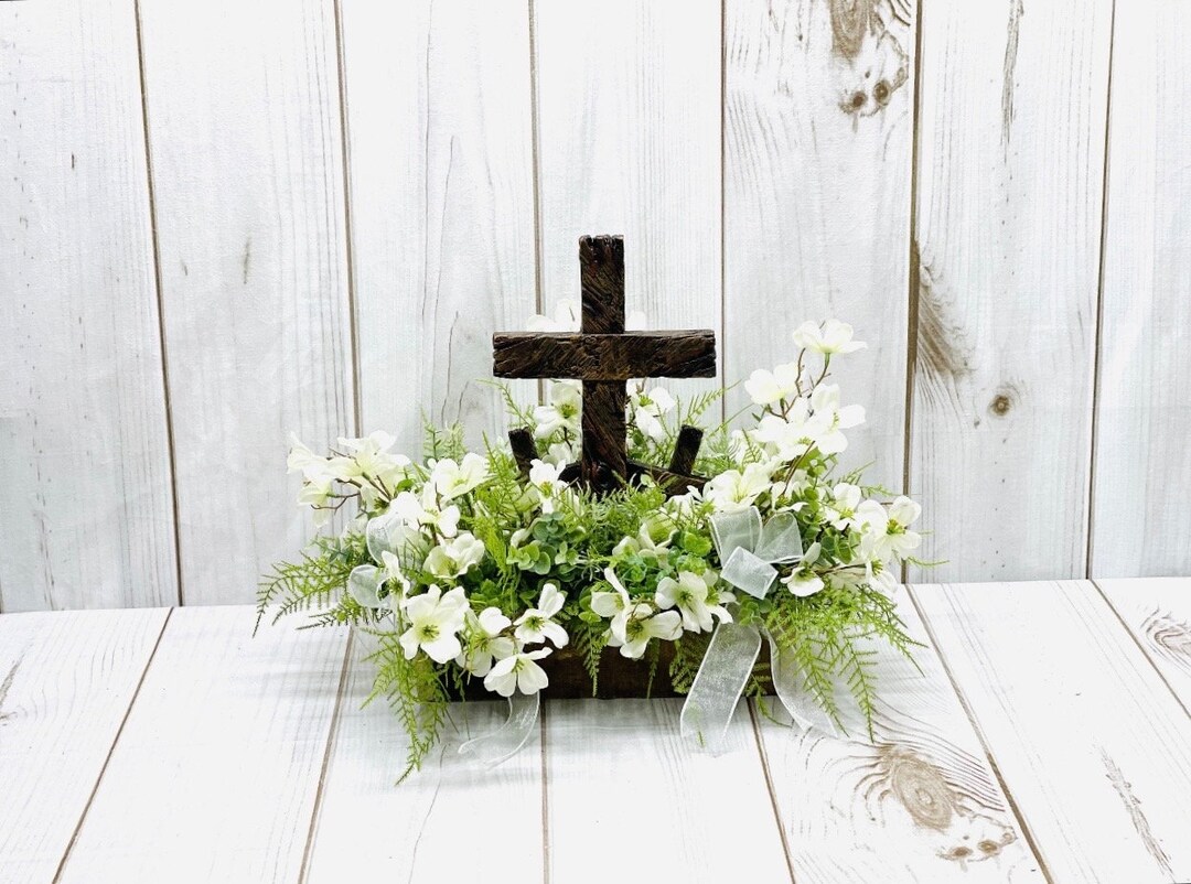 Table Centerpiece-floral Arrangement-religion Centerpiece-easter ...