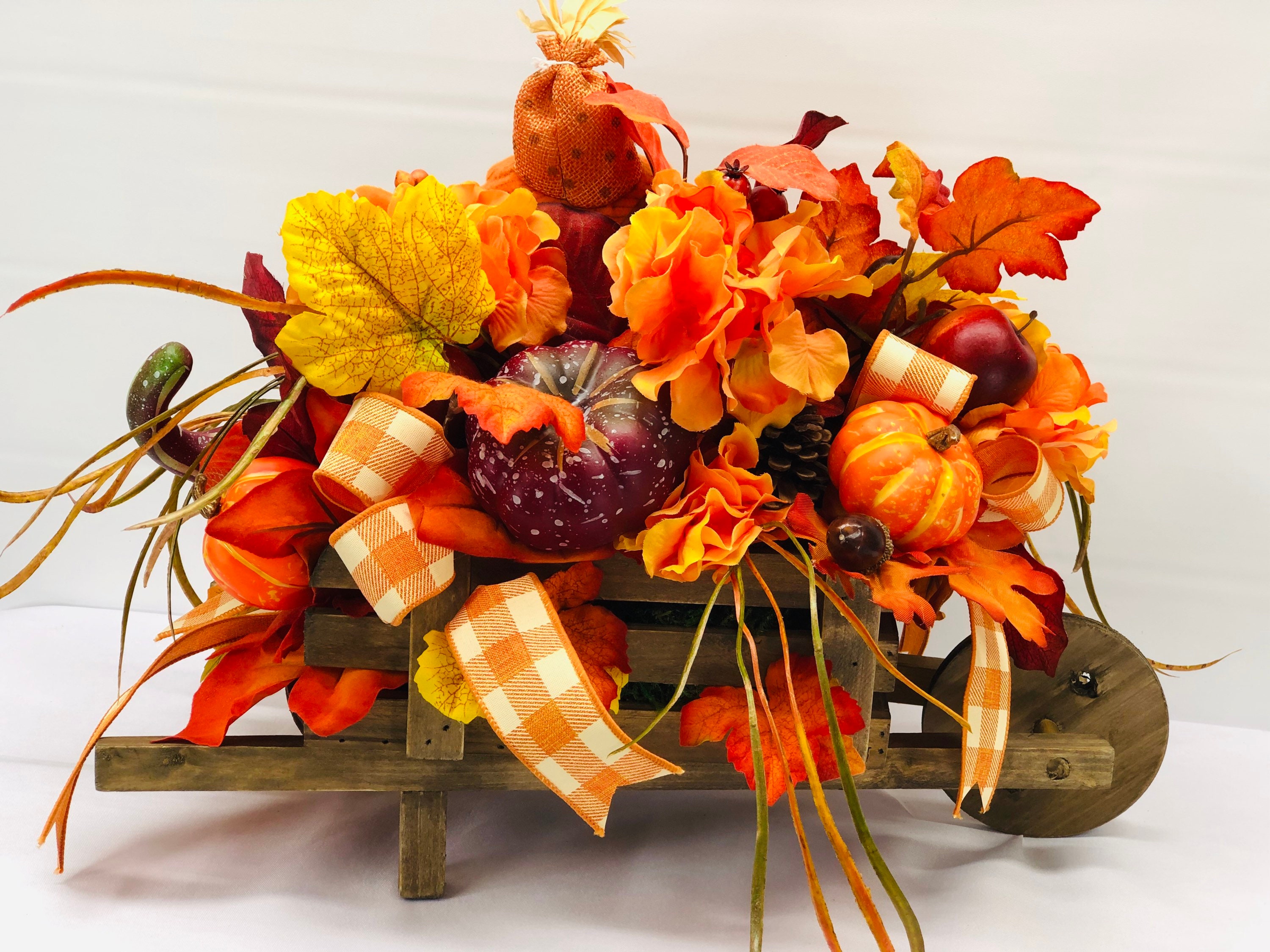 Fall Centerpiece-Fall arrangement-Fall table decor-Fall floral | Etsy