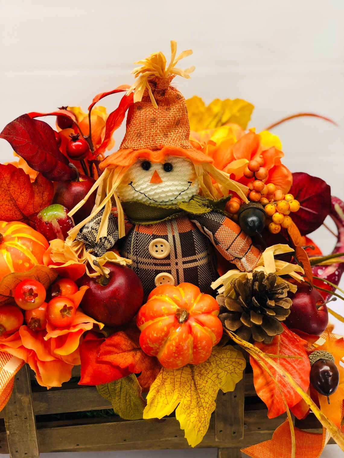 Fall Centerpiece-Fall arrangement-Fall table decor-Fall floral | Etsy