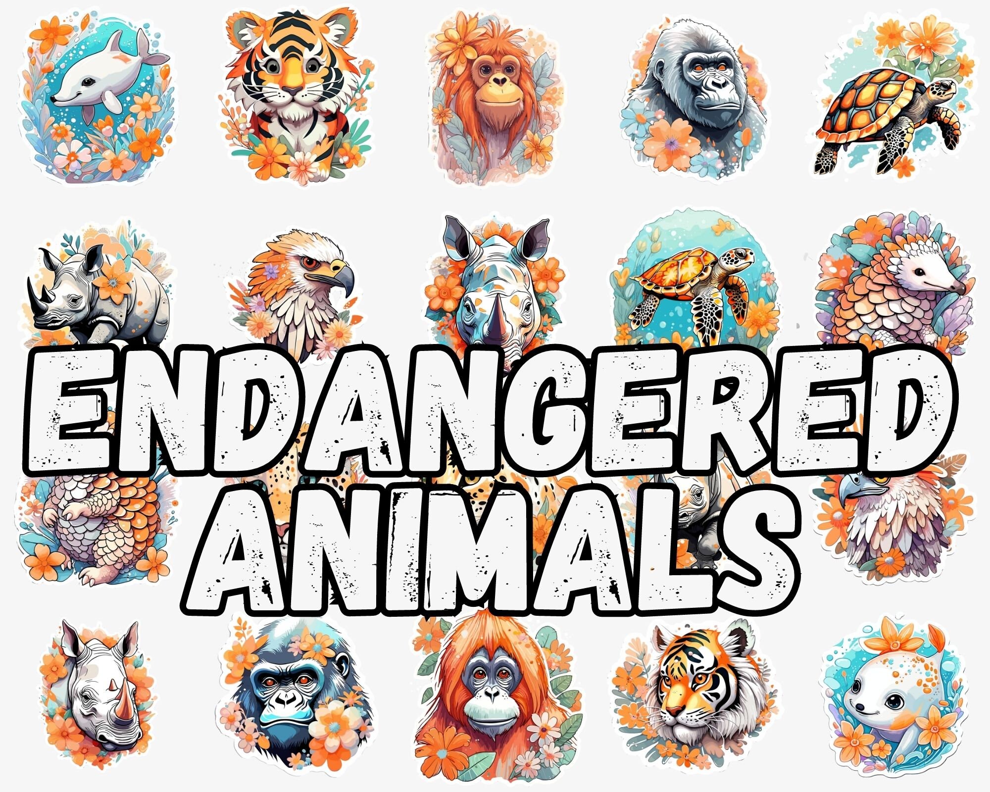 Endangered Animals Digital Download - Etsy