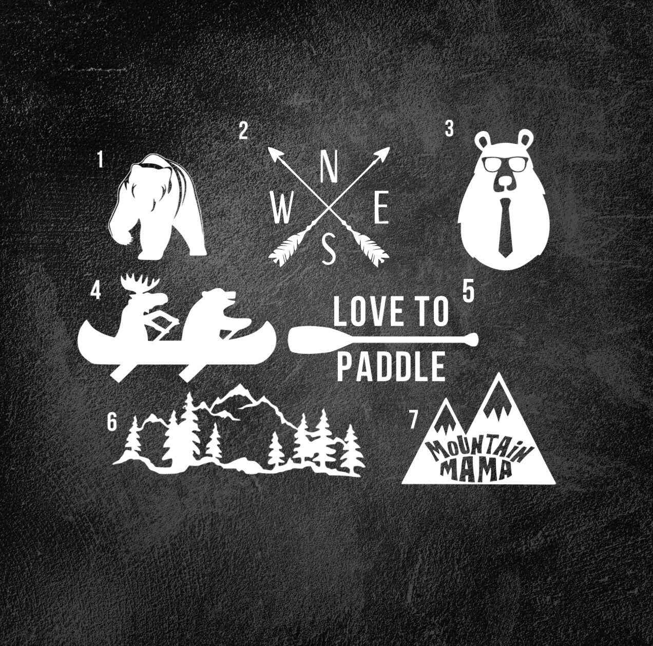 Bumper Stickers Paper Mountain bear upstate love mountain love car or ...