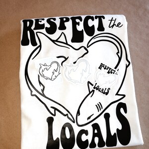 Respect the Locals Gift Box Tshirt Gift Box Shark Gift Box Shark Tee ...
