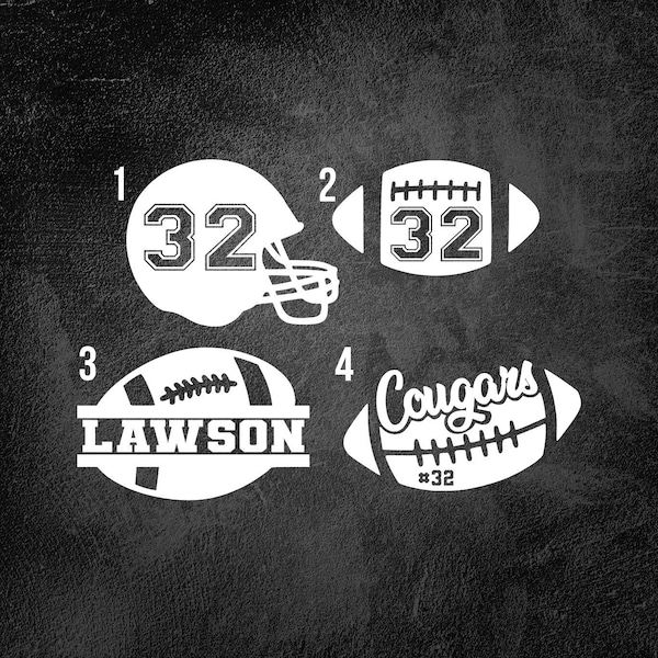 Football Decal - Etsy