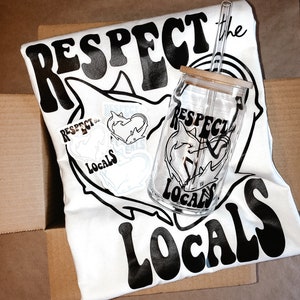 Respect the Locals Gift Box Tshirt Gift Box Shark Gift Box Shark Tee ...