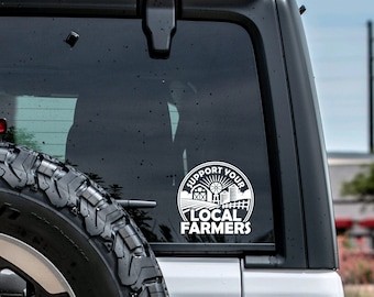 Support Your Local Farmer Decal, Tractor Sticker, Agricultural Decal ...
