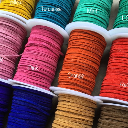 3mm Suede Lace 3mm Wide Choose Color of Suede Lace Suede - Etsy