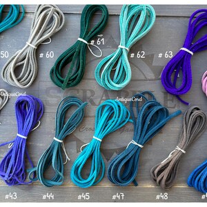 3mm Suede Lace, 3mm Wide, Choose Color of Suede Lace, Suede Lace, Suede ...