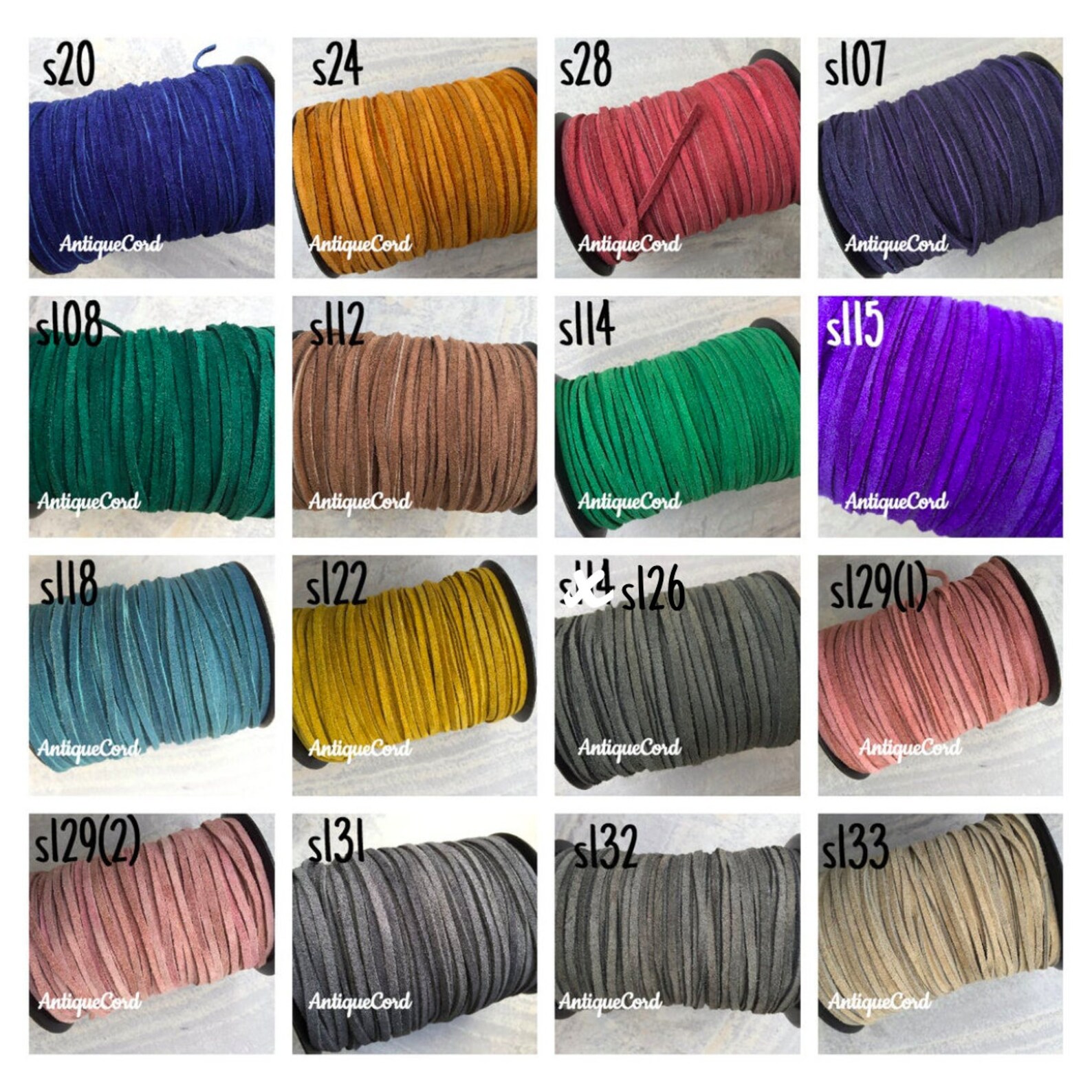 3mm Suede Lace 3mm Wide Choose Color of Suede Lace Suede - Etsy