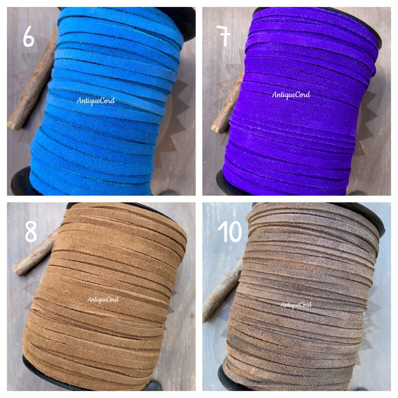 5mm Suede Lace 5 Mm Wide Real Suede Lace Suede Lace Suede | Etsy