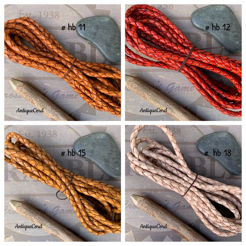 5mm Hollow Bolo Premium Genuine Leather Cord Antique 5.0 Mm Holo ...
