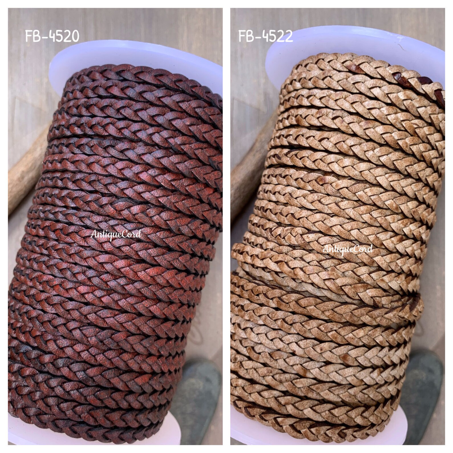 5mm Premium Genuine Flat Braided Leather Cord 5.0 Mm Flat Braided Cord ...