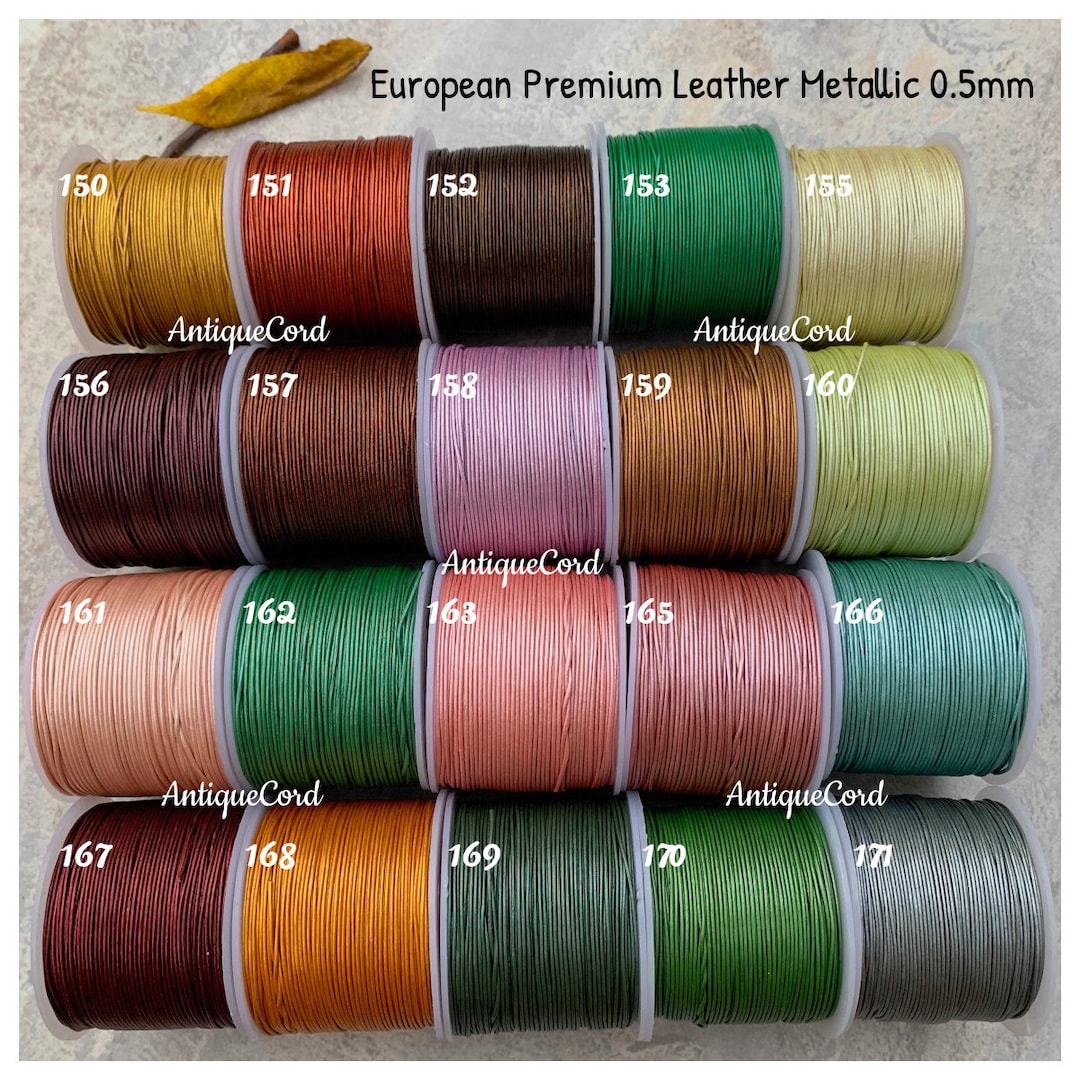 0.5mm Leather Cord Metallic Leather by the Yard Over 30 Colors to ...