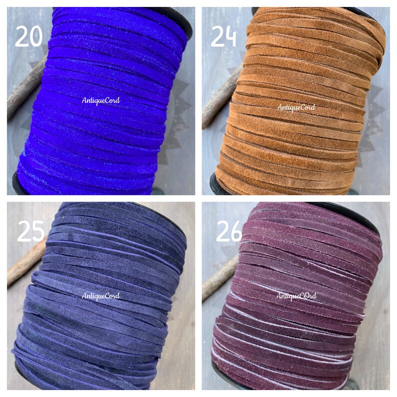 5mm Suede Lace 5 Mm Wide Real Suede Lace Suede Lace Suede | Etsy