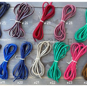 3mm Suede Lace, 3mm Wide, Choose Color of Suede Lace, Suede Lace, Suede ...