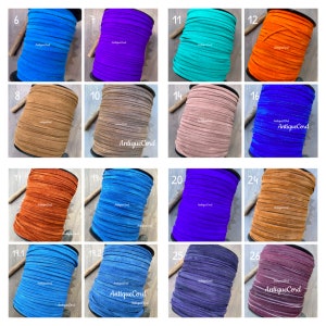4mm Suede Lace 4 Mm Wide Real Suede Lace, Suede Lace Suede Leather Lace ...