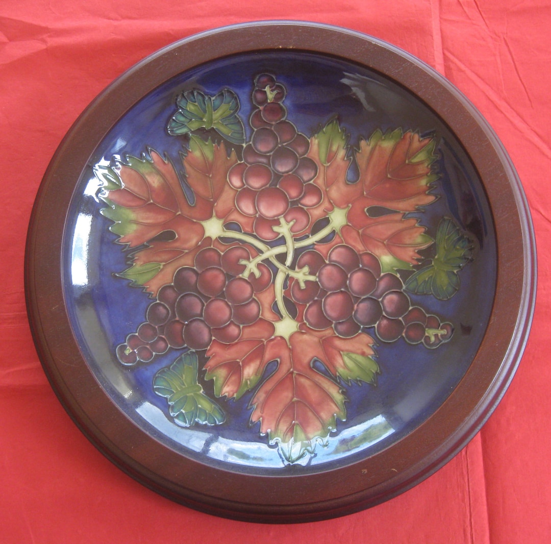 Moorcroft Plate "grapes & Vines Pattern", Limited Edition of 50. - Etsy
