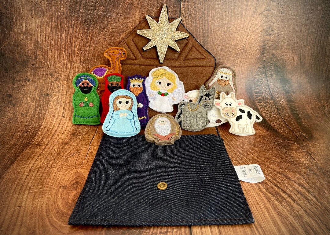The Nativity Story Finger Puppets Set With Case. - Etsy