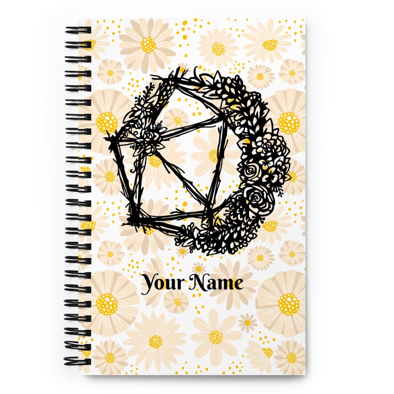 Notebook RPG D20 Floral Dnd Character Journal Dice Book D20 - Etsy