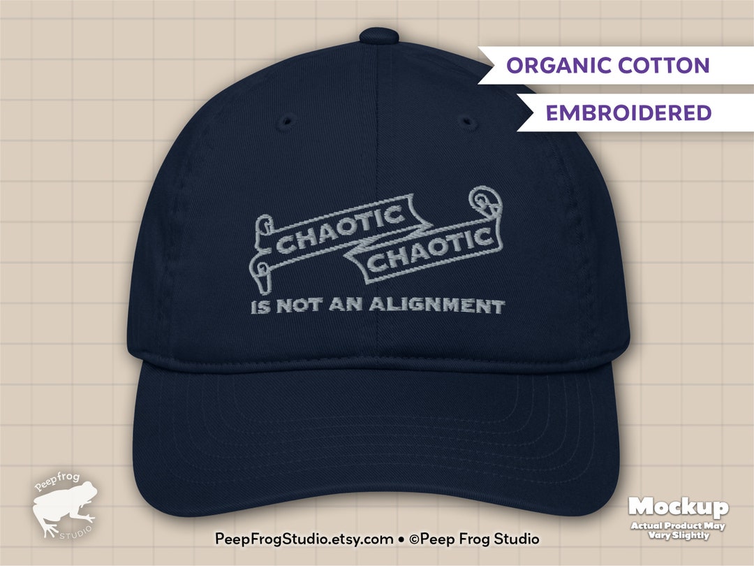 Hat for RPG Player Organic Cotton Dnd Baseball Cap Chaotic - Etsy