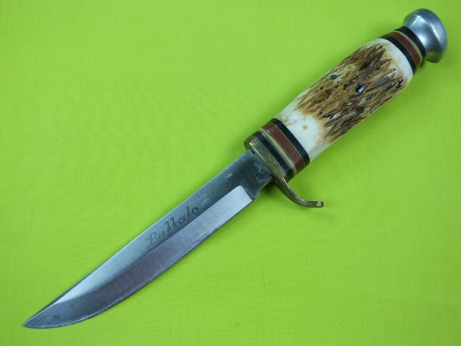 Buy Japan Buffalo Romo Hunting Knife Original Leather Sheath Vintage ...