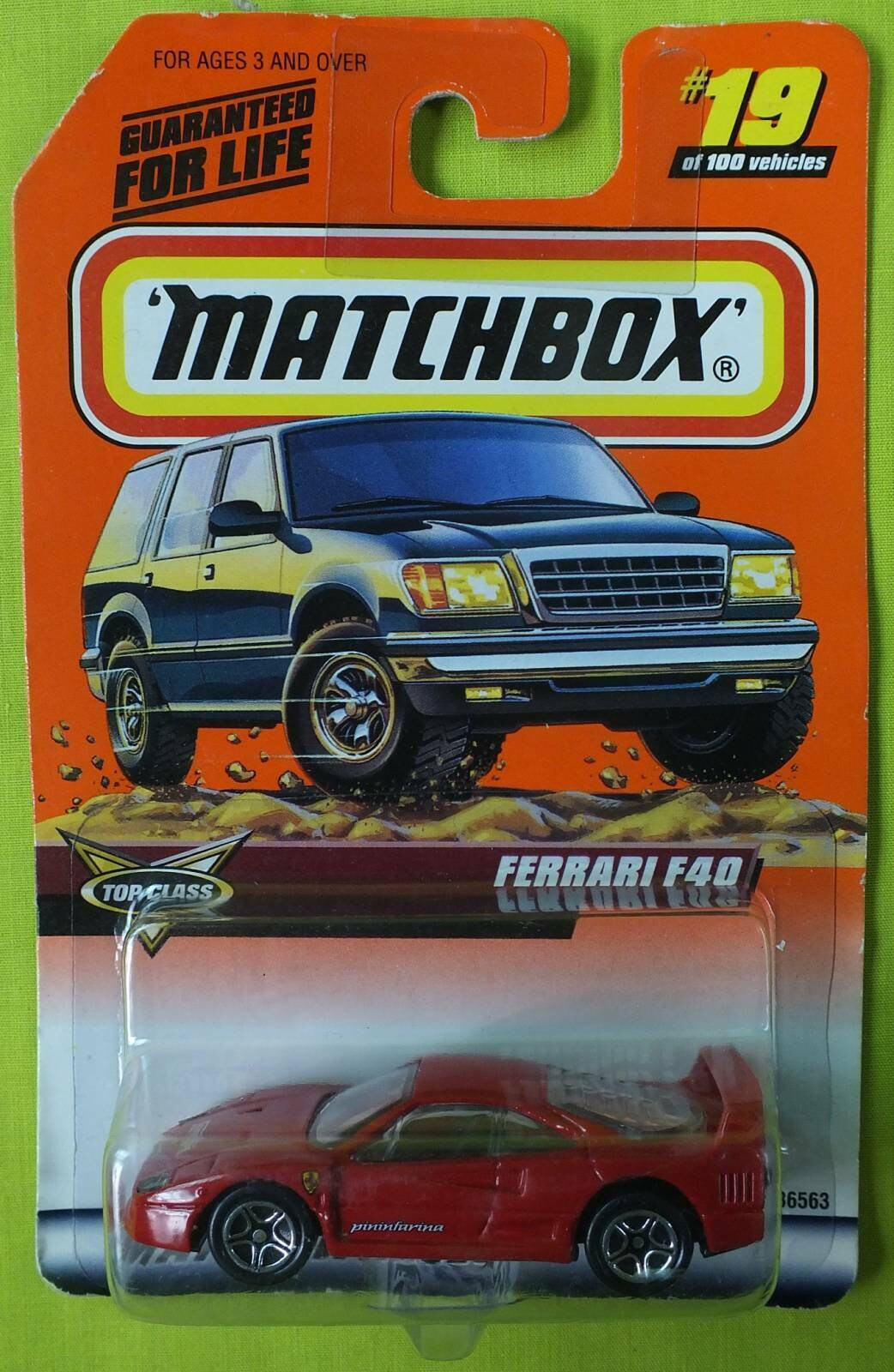 Toys 1999 Matchbox 19 Top Class Series FERRARI F40 Red Mattel Vehicles ...