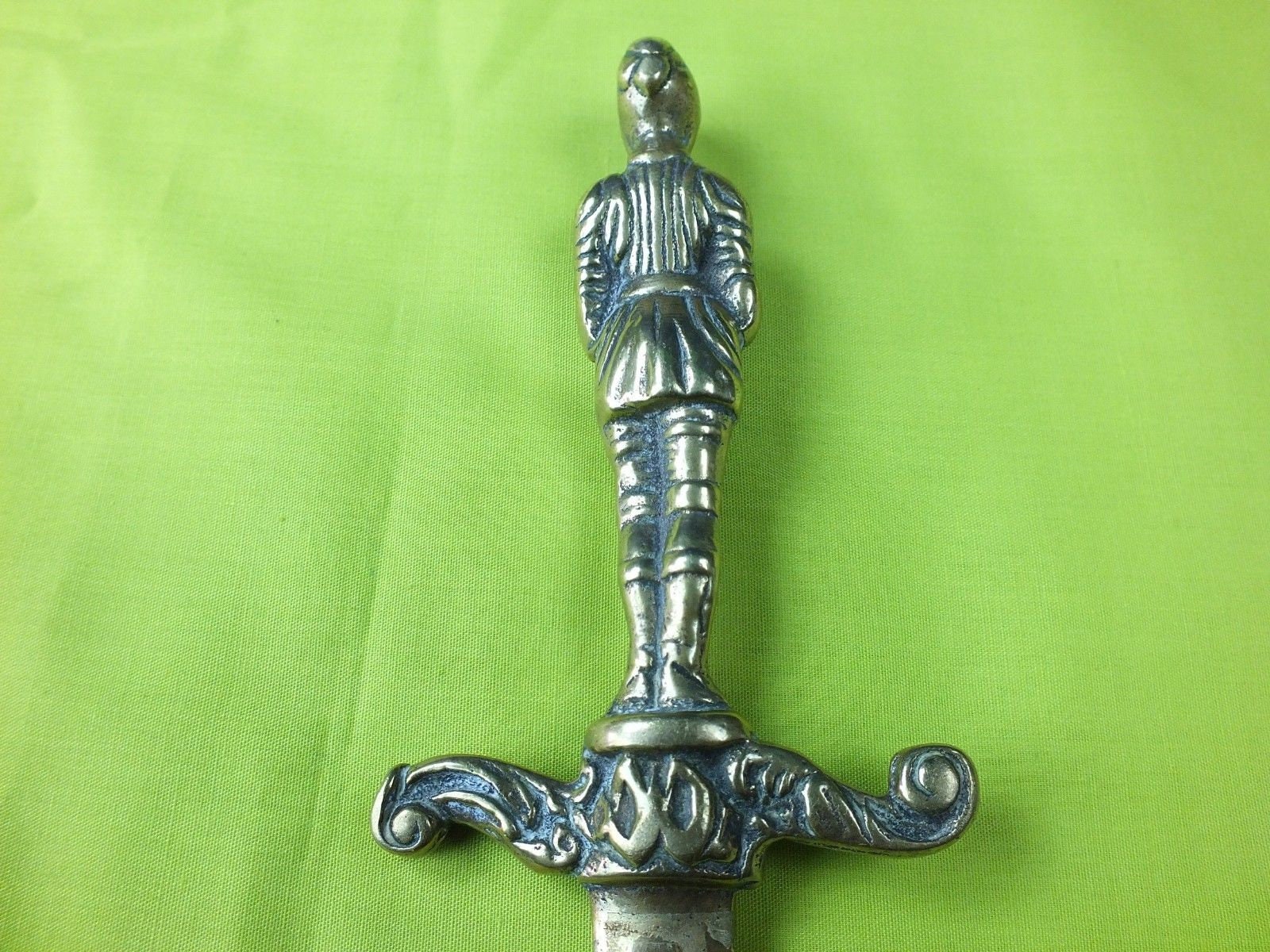 Vintage Brass Knight Figural Debar Dagger Stiletto Small Knife - Etsy